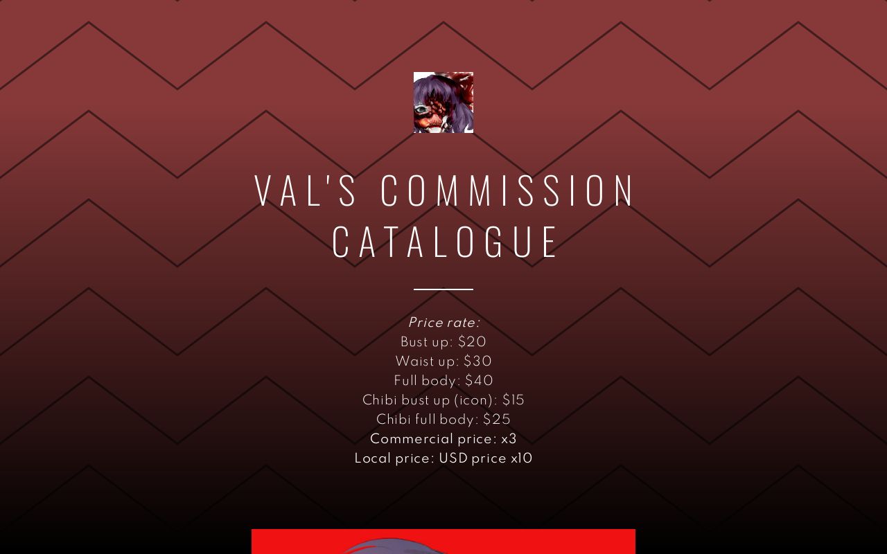Val commission catalogue